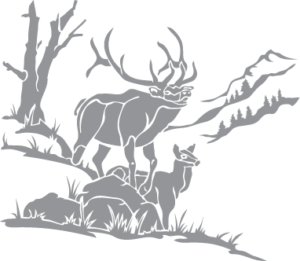 Elk in a Mountain Scene - Pre-cut Patterns