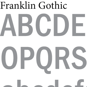 Franklin Gothic Font for Stencils - Pre-cut Patterns